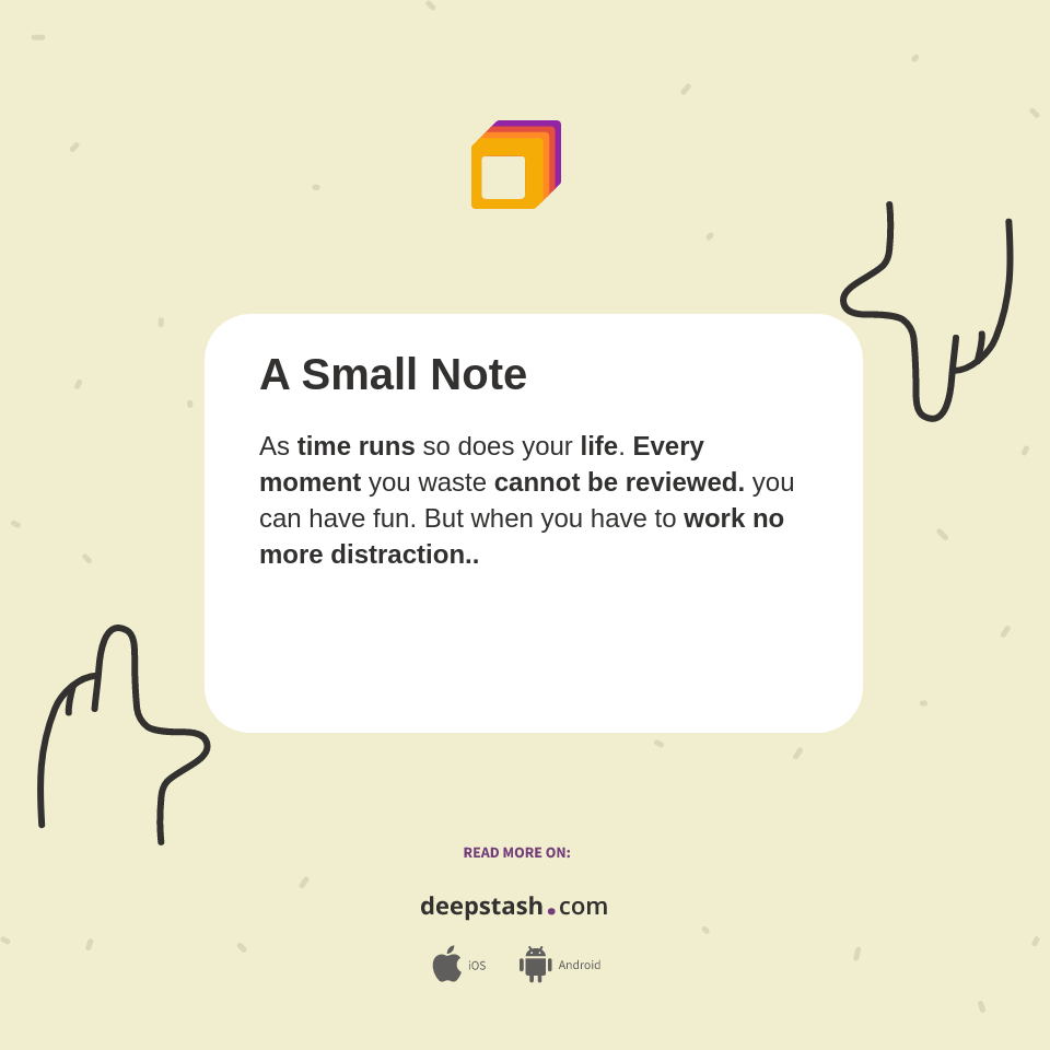 A Small Note - Deepstash