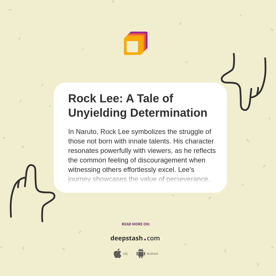 Rock Lee: A Tale of Unyielding Determination - Deepstash