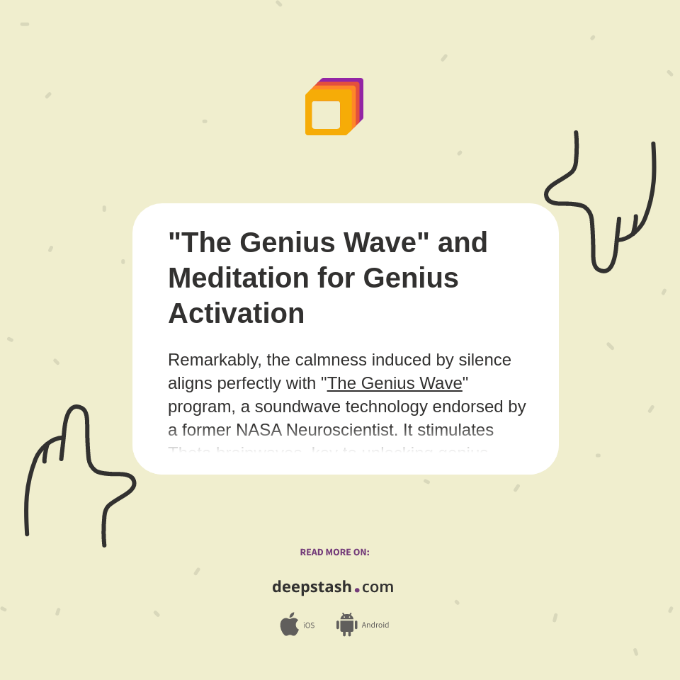 "The Genius Wave" and Meditation for Genius Activation - Deepstash