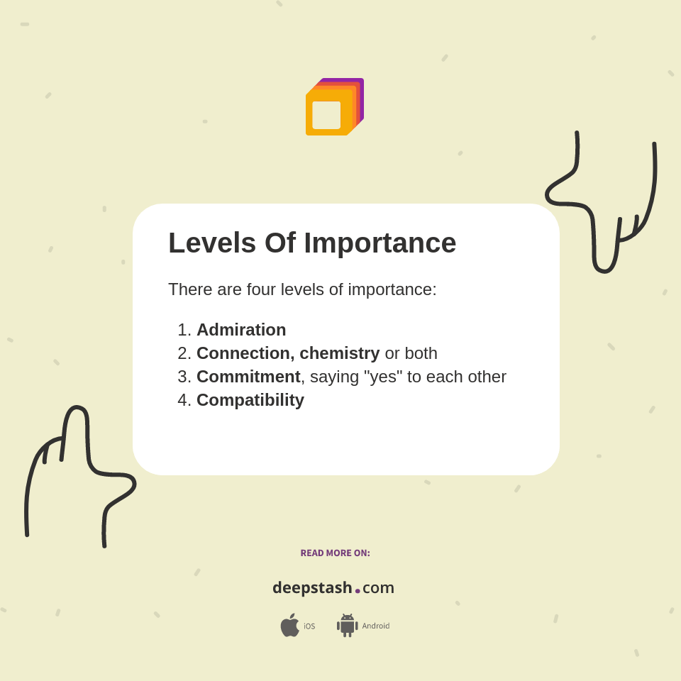 Levels Of Importance - Deepstash