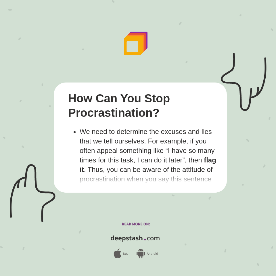 How Can You Stop Procrastination? - Deepstash