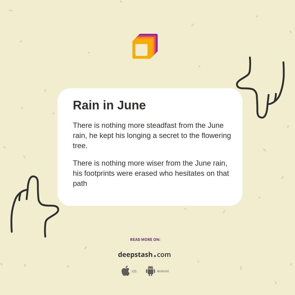 Rain in June - Deepstash