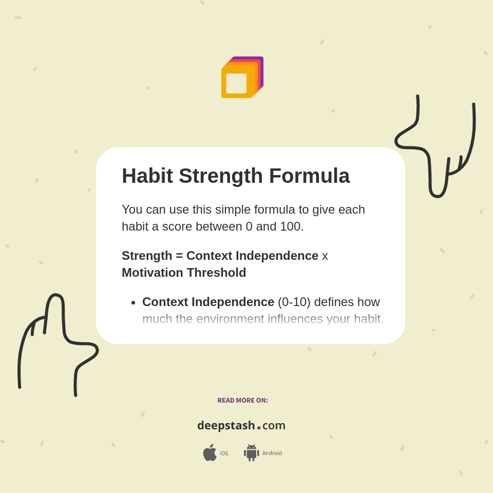 Habit Strength Formula - Deepstash