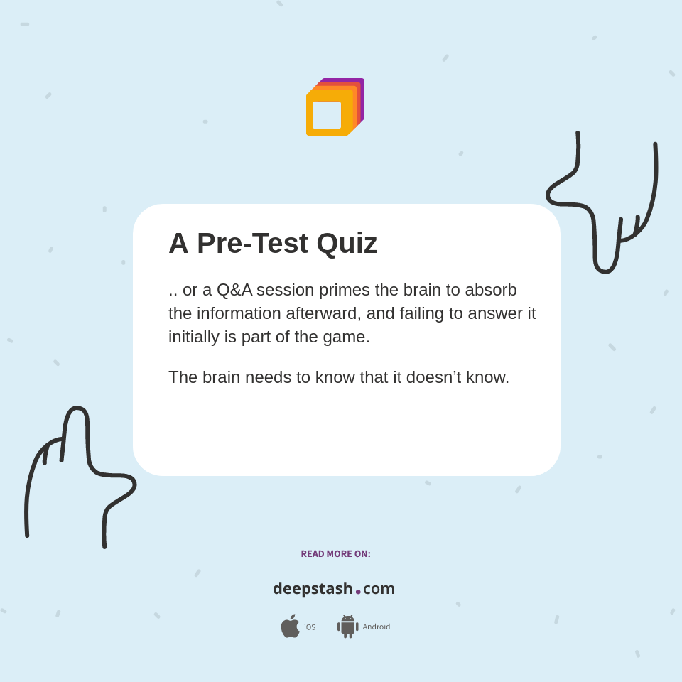 A Pre-Test Quiz - Deepstash