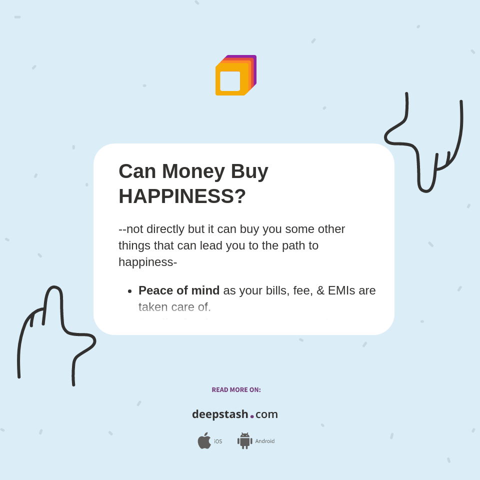 Can Money Buy HAPPINESS? - Deepstash