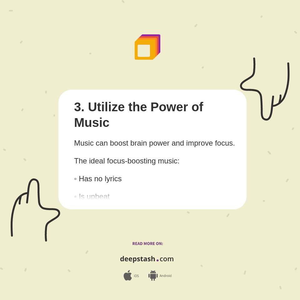 3. Utilize the Power of Music - Deepstash