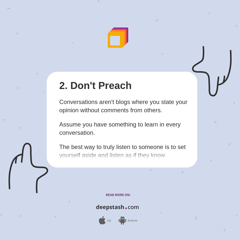 2. Don't Preach - Deepstash