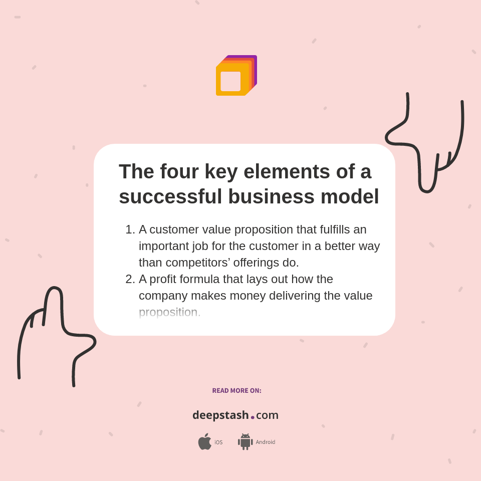 The four key elements of a successful business model - Deepstash