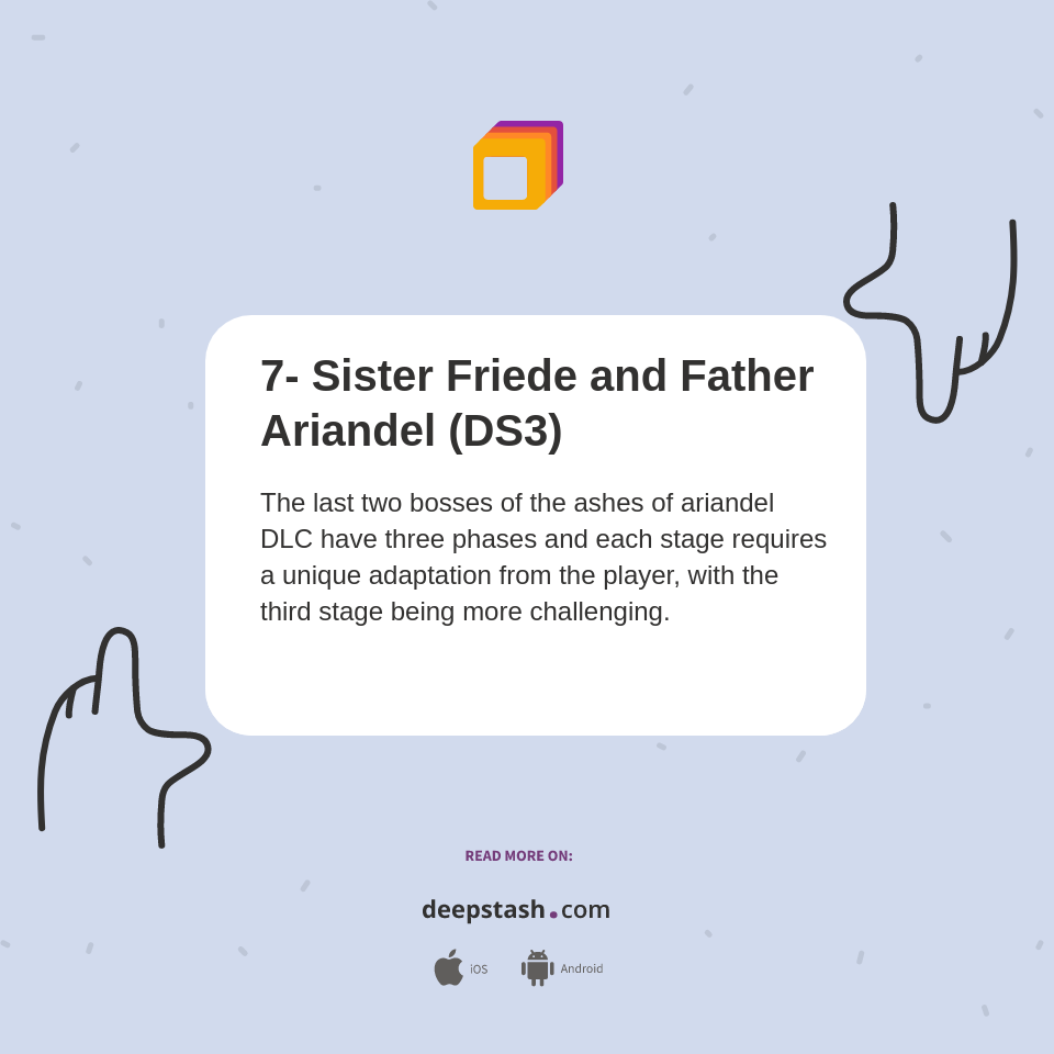 7- Sister Friede and Father Ariandel (DS3) - Deepstash