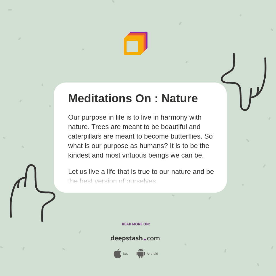 Meditations On : Nature - Deepstash