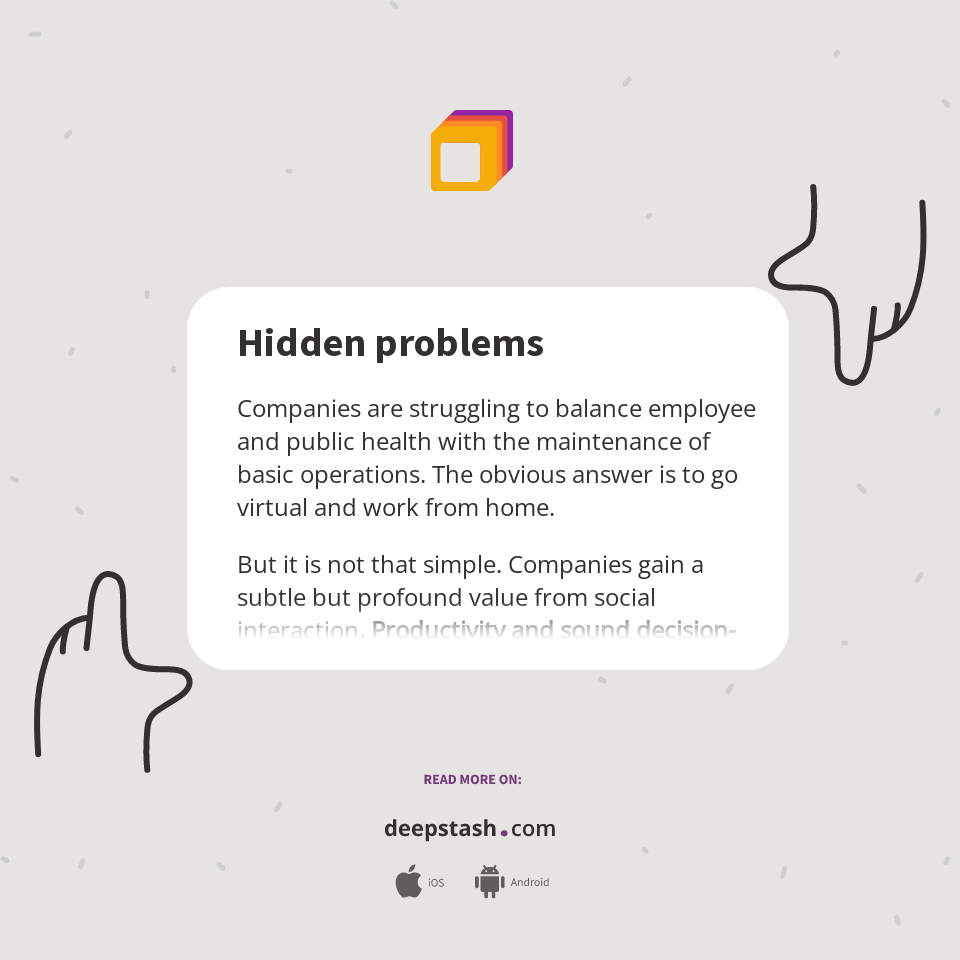 Hidden problems - Deepstash