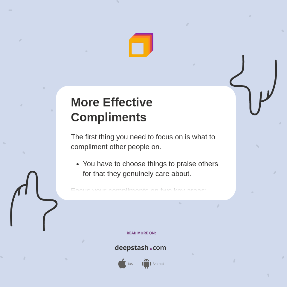 More Effective Compliments - Deepstash