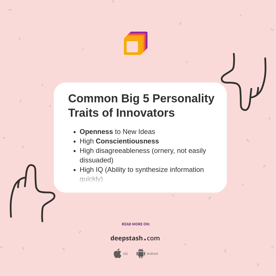 Common Big 5 Personality Traits of Innovators - Deepstash