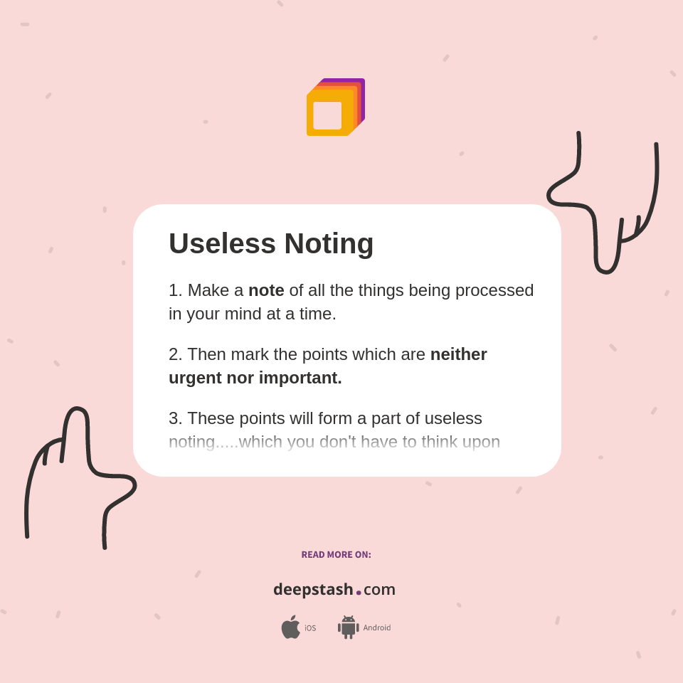 Useless Noting - Deepstash