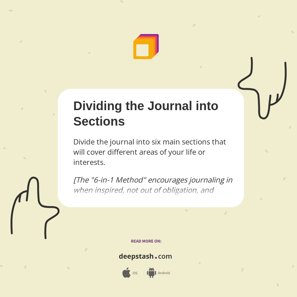 Dividing the Journal into Sections - Deepstash