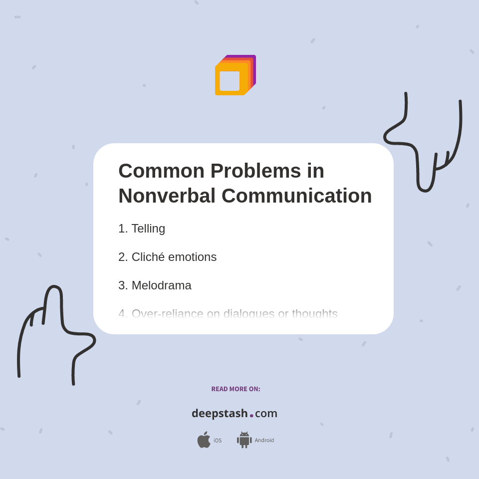 Common Problems in Nonverbal Communication - Deepstash