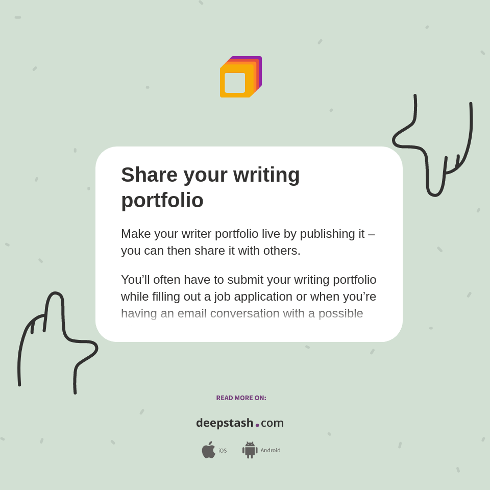 Share your writing portfolio - Deepstash