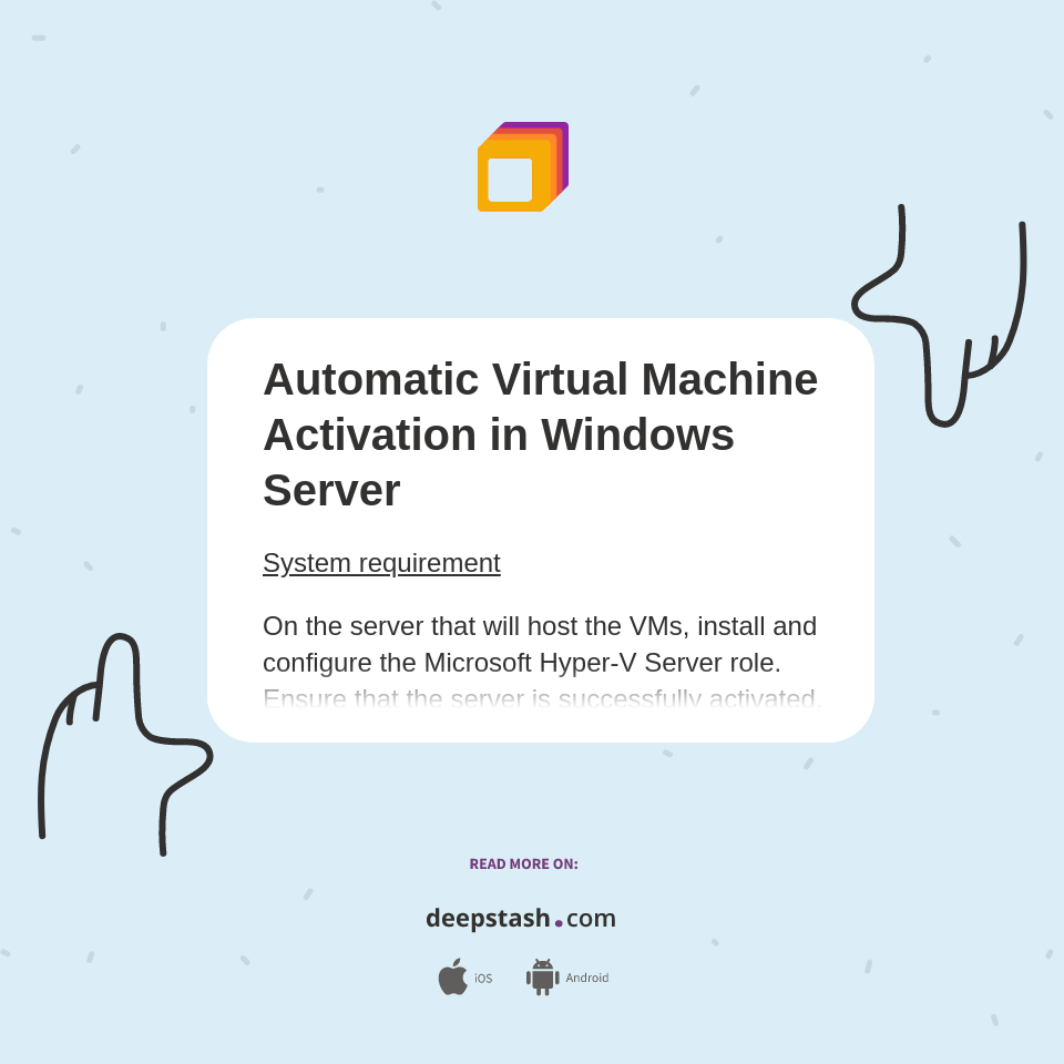 Automatic Virtual Machine Activation in Windows Server - Deepstash Automatic Virtual Machine Activation in Windows Server - Deepstash