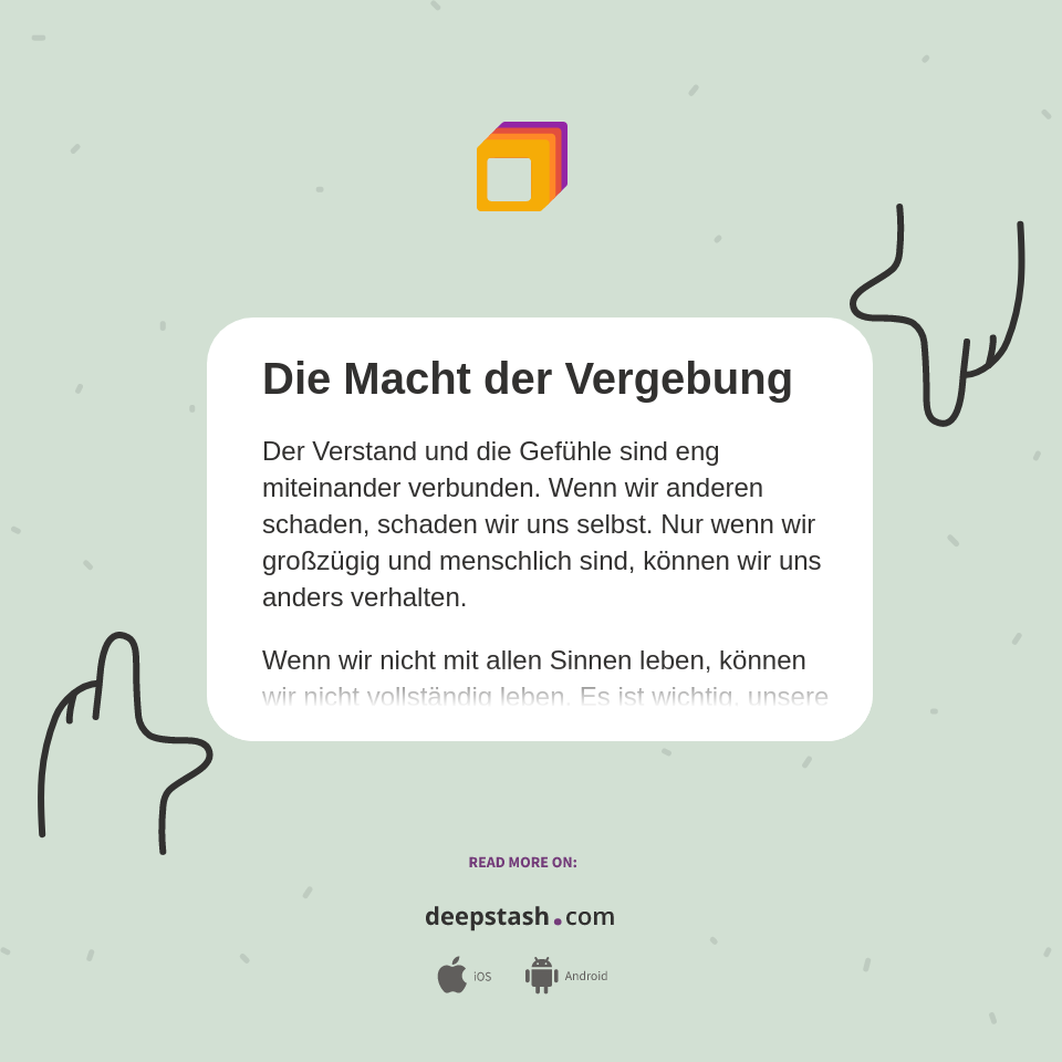 Die Macht der Vergebung - Deepstash