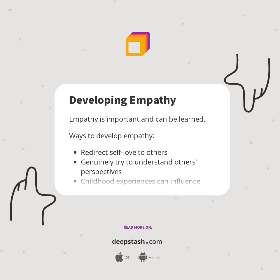 Developing Empathy - Deepstash Developing Empathy - Deepstash