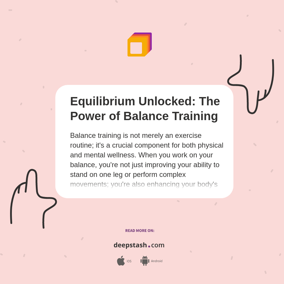 Equilibrium Unlocked: The Power of Balance Training - Deepstash