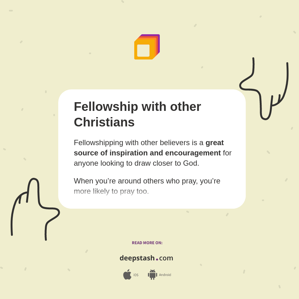 Fellowship with other Christians - Deepstash