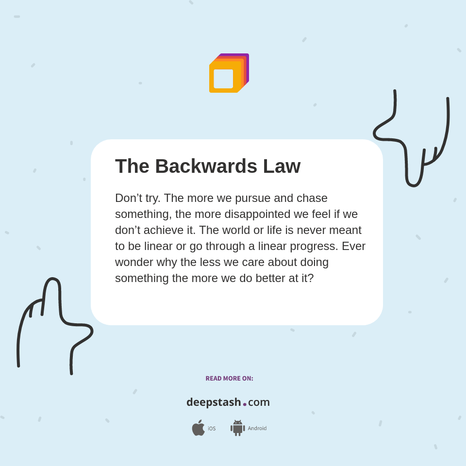 The Backwards Law Deepstash