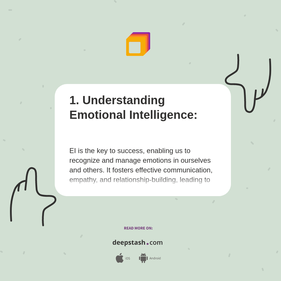 1. Understanding Emotional Intelligence: - Deepstash