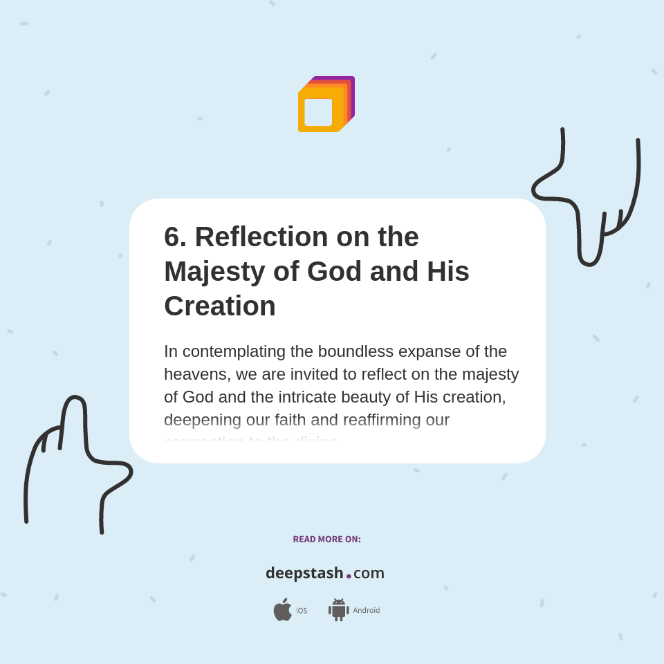 6. Reflection on the Majesty of God and His Creation - Deepstash