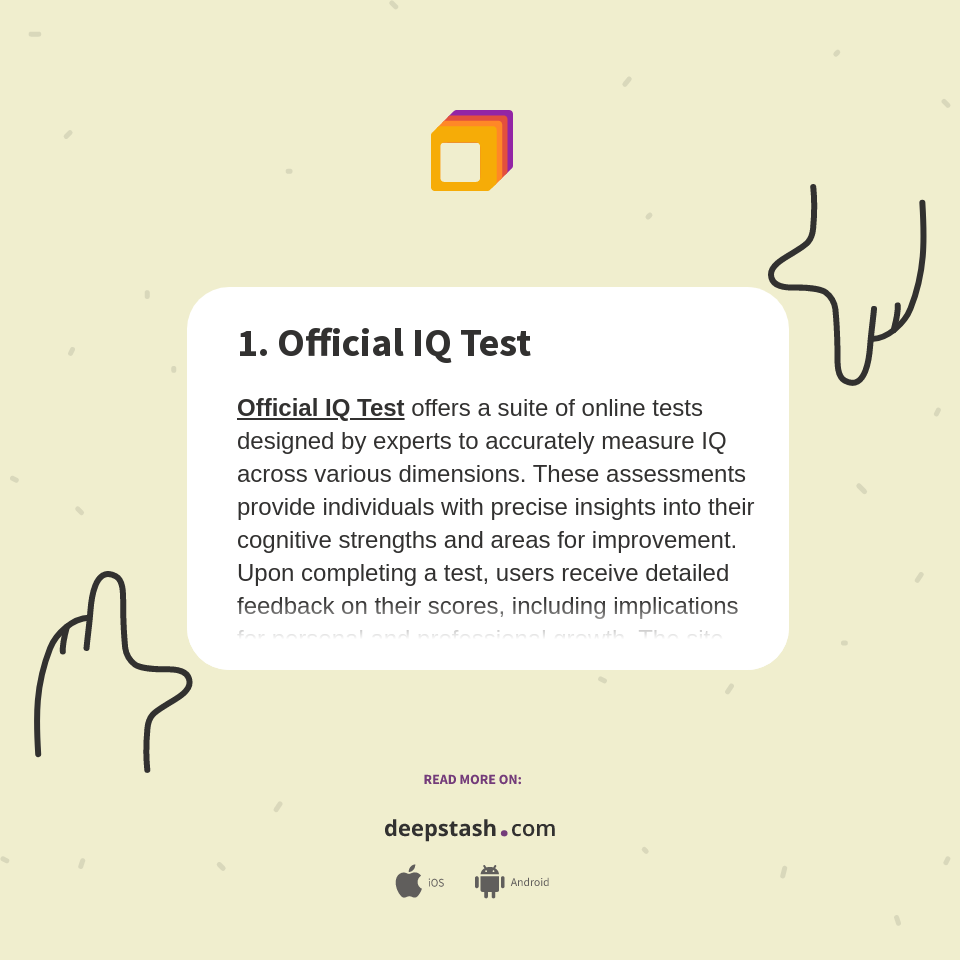 1. Official IQ Test - Deepstash