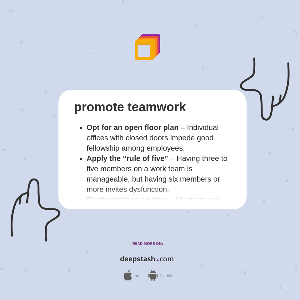 promote teamwork - Deepstash