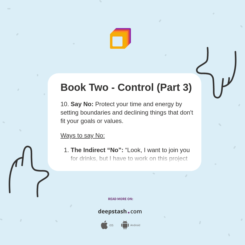 Book Two - Control (Part 3) - Deepstash