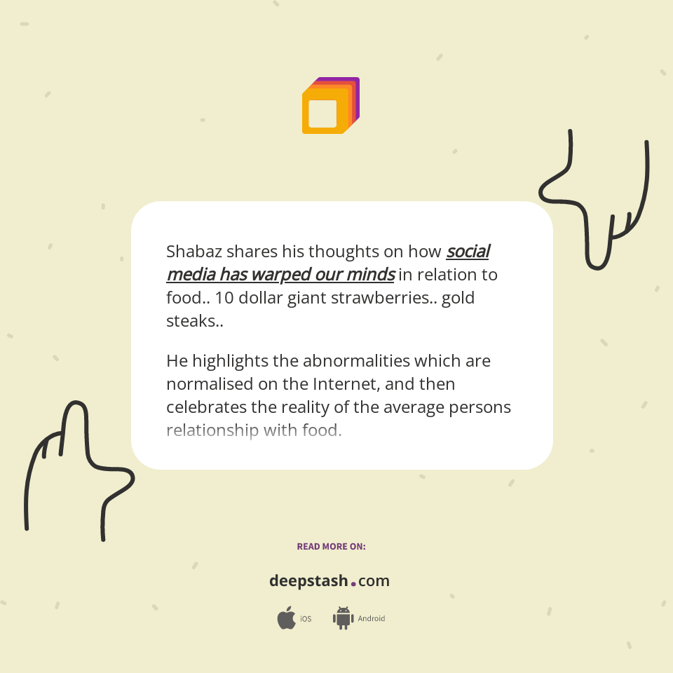 Shabaz shares his thoughts on how ... - Deepstash