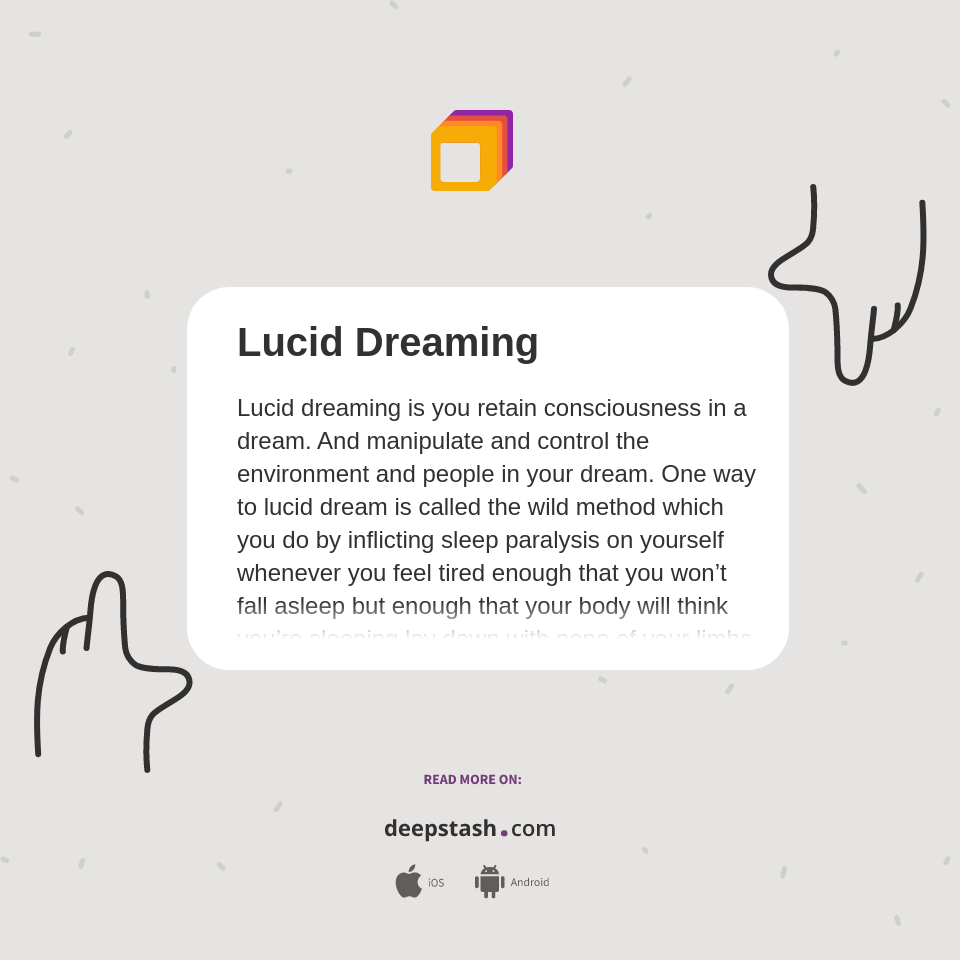 Lucid Dreaming - Deepstash