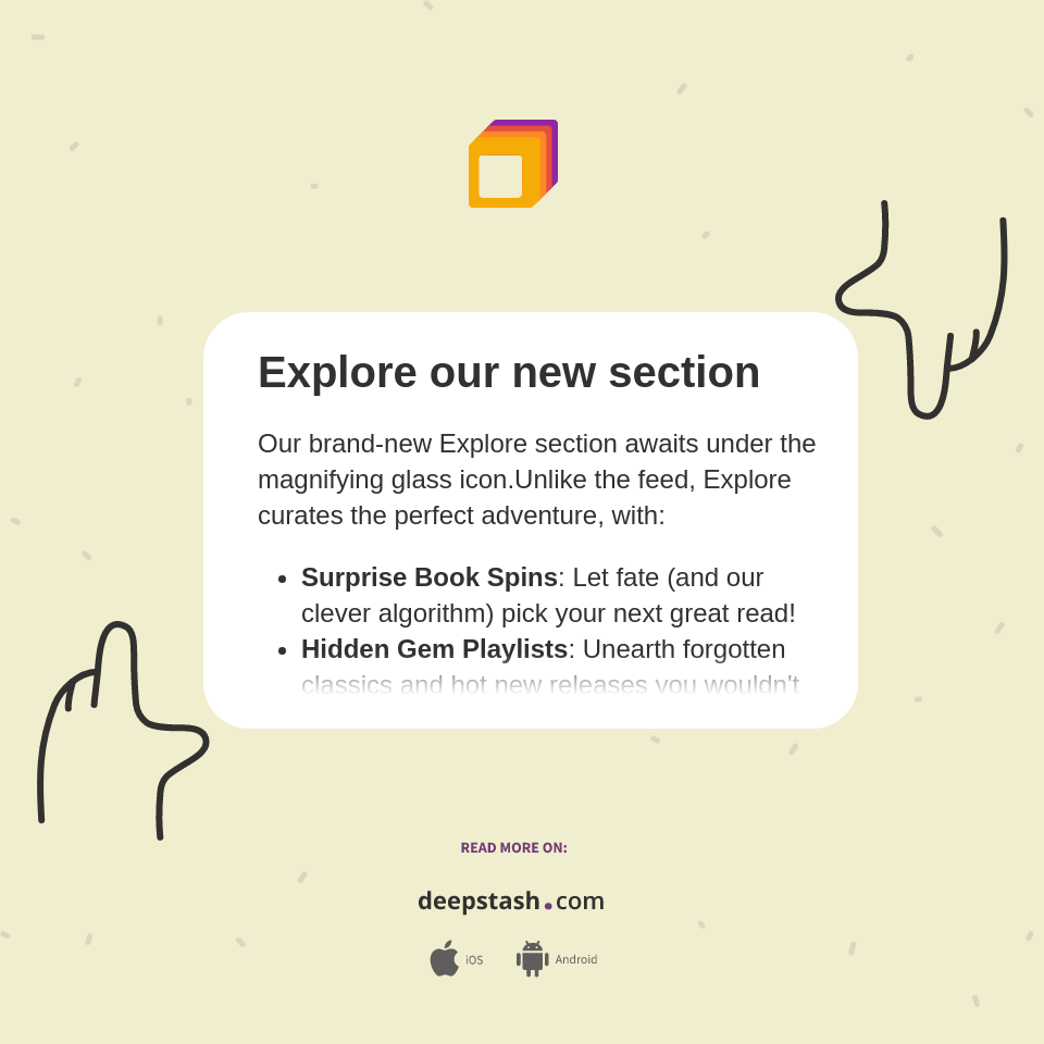 Explore our new section - Deepstash