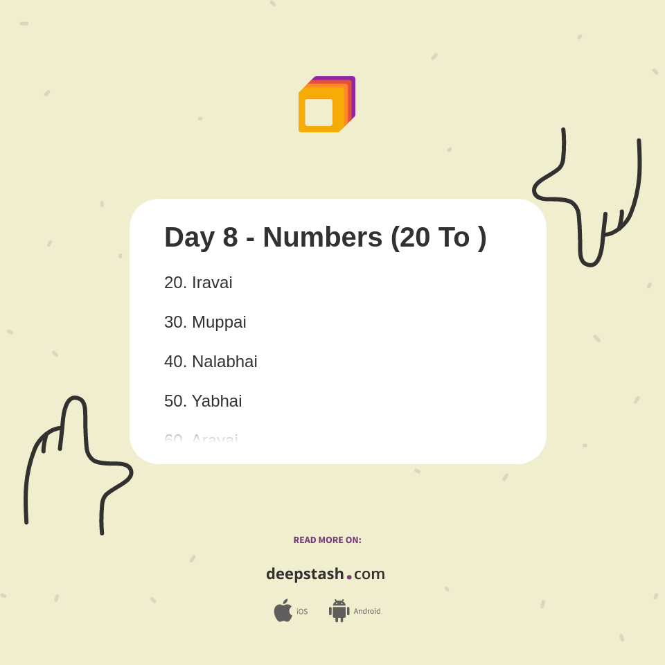 Day 8 - Numbers (20 To ) - Deepstash