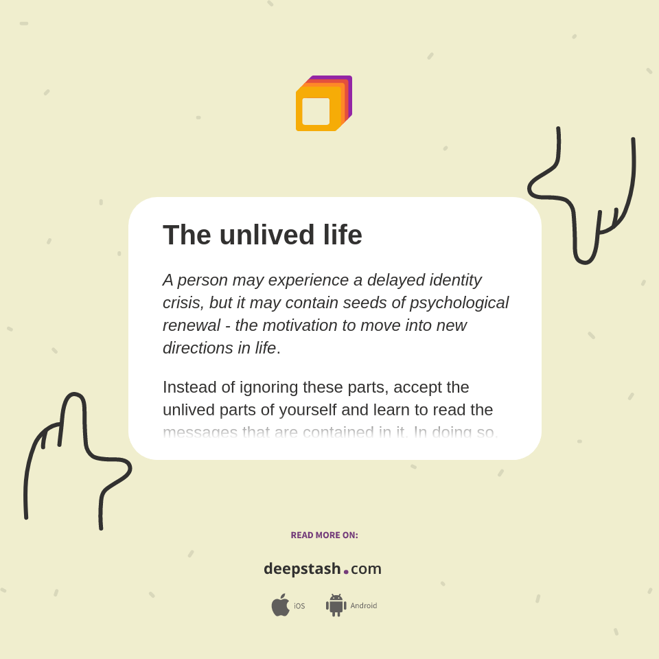 The unlived life - Deepstash