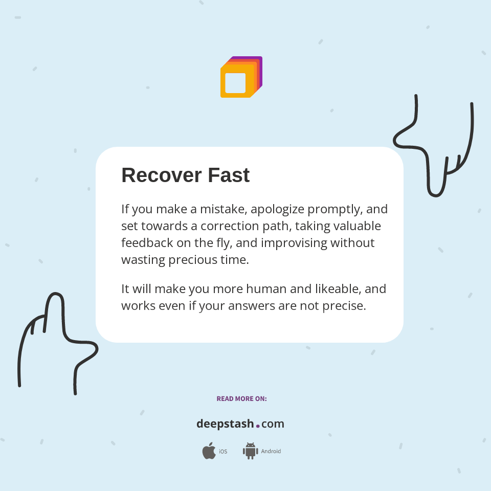 Recover Fast - Deepstash