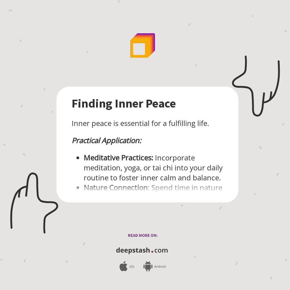Finding Inner Peace - Deepstash