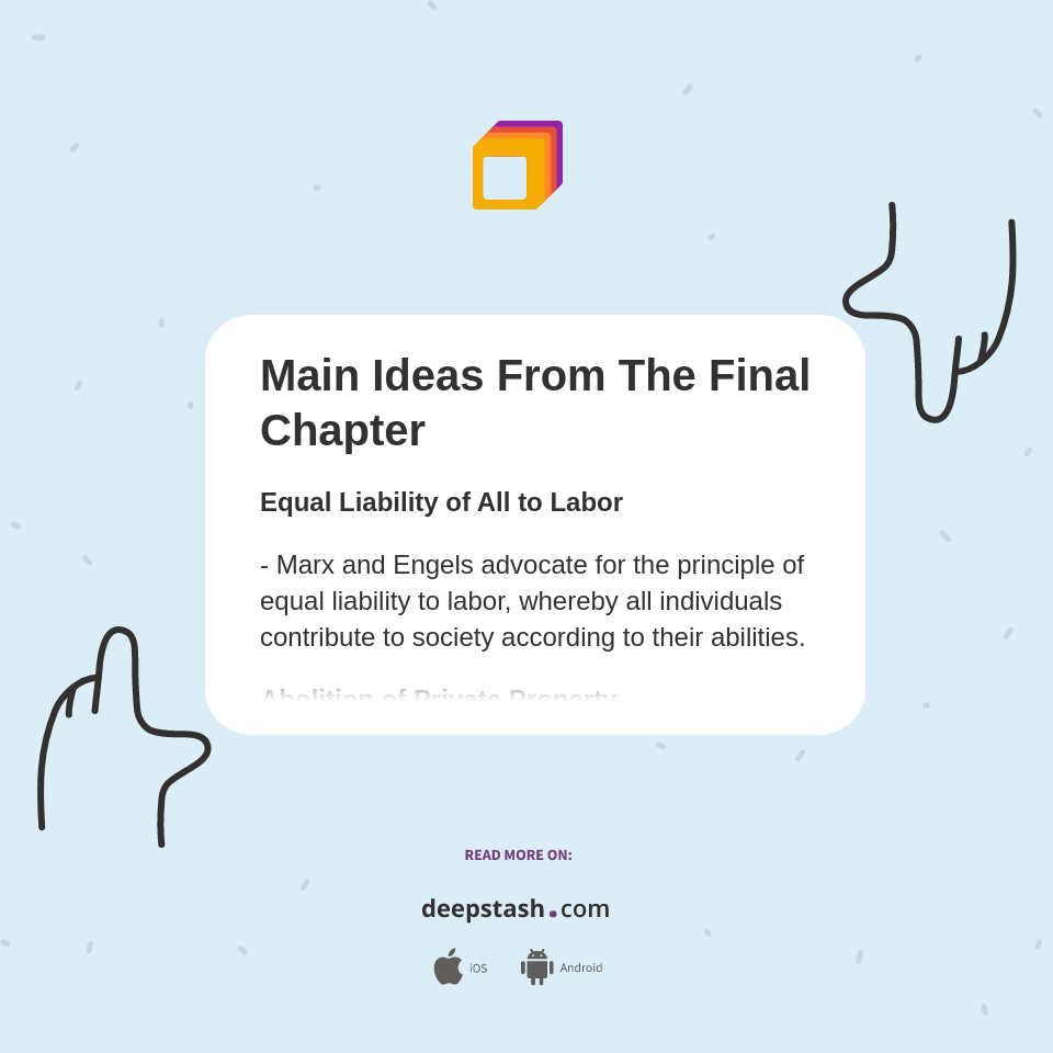 Main Ideas From The Final Chapter - Deepstash