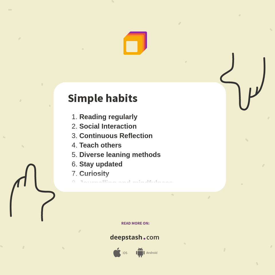 Simple habits - Deepstash