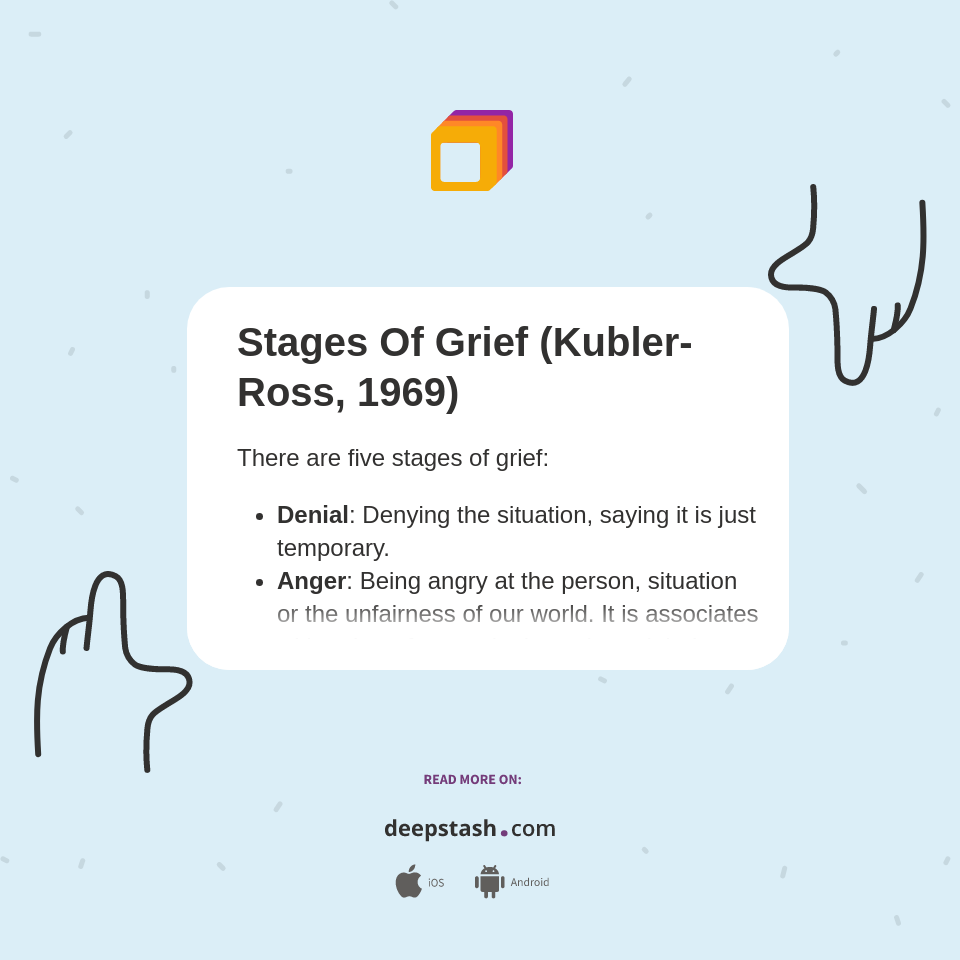 Stages Of Grief (Kubler-Ross, 1969) - Deepstash