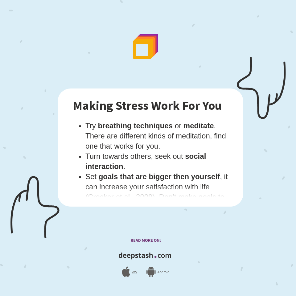 Making Stress Work For You - Deepstash