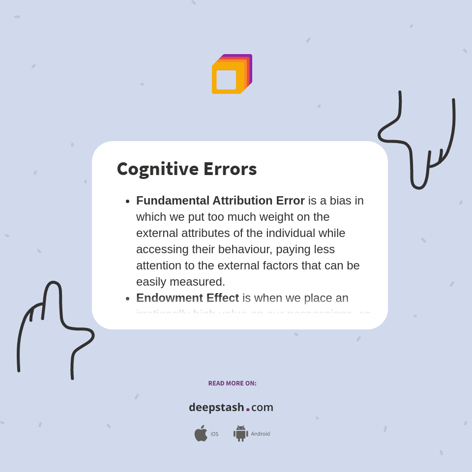 Cognitive Errors - Deepstash