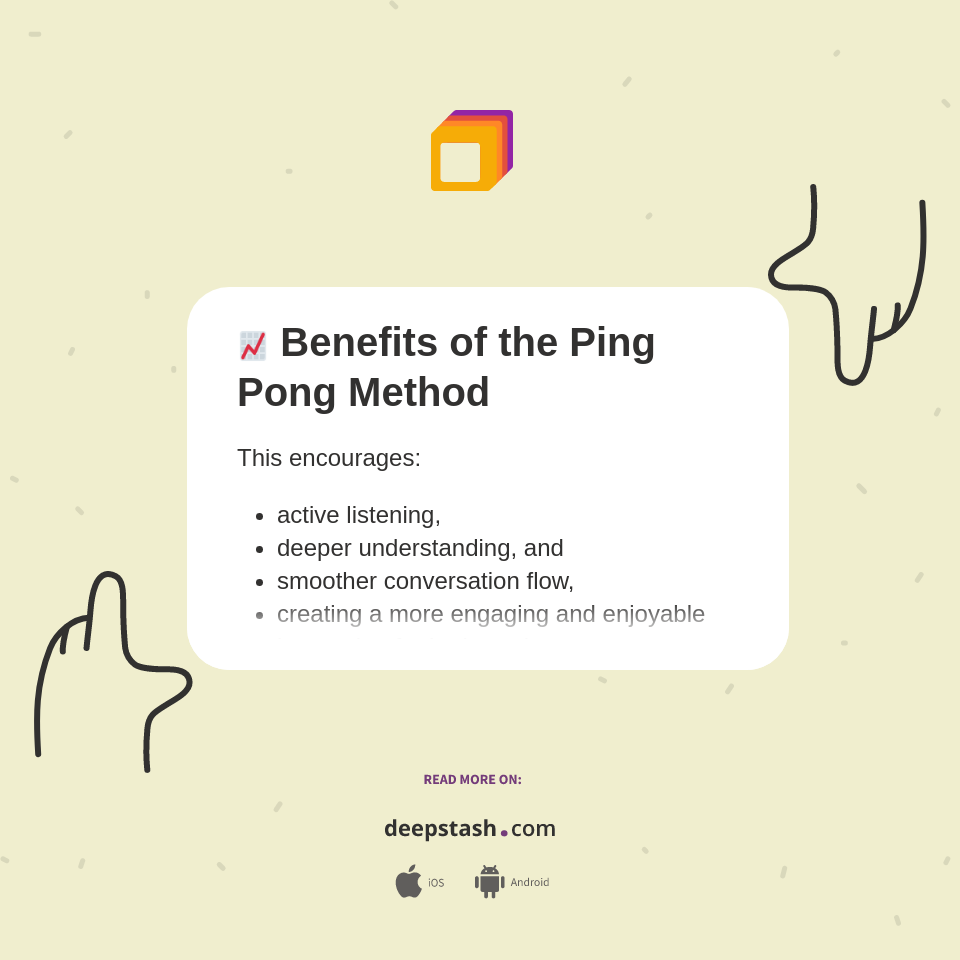 📈 Benefits of the Ping Pong Method - Deepstash
