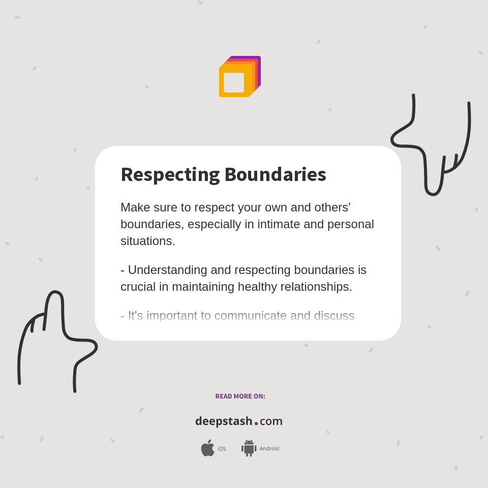 Respecting Boundaries - Deepstash