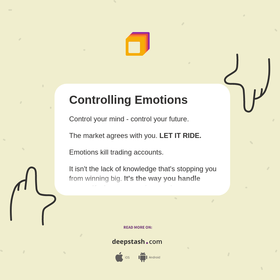 Controlling Emotions - Deepstash