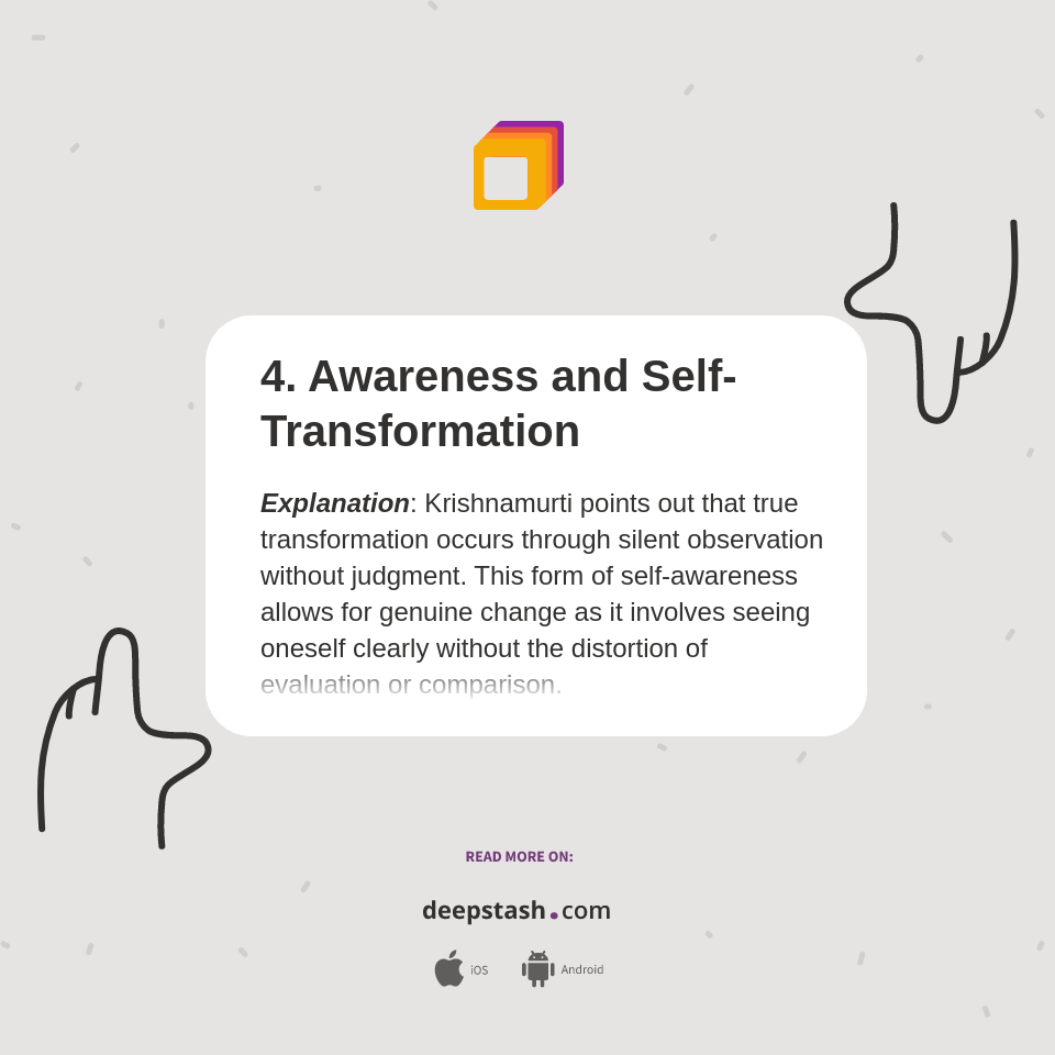 4. Awareness and Self-Transformation - Deepstash