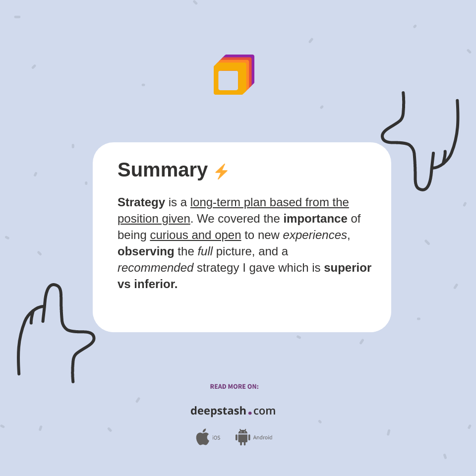 Summary ⚡ - Deepstash