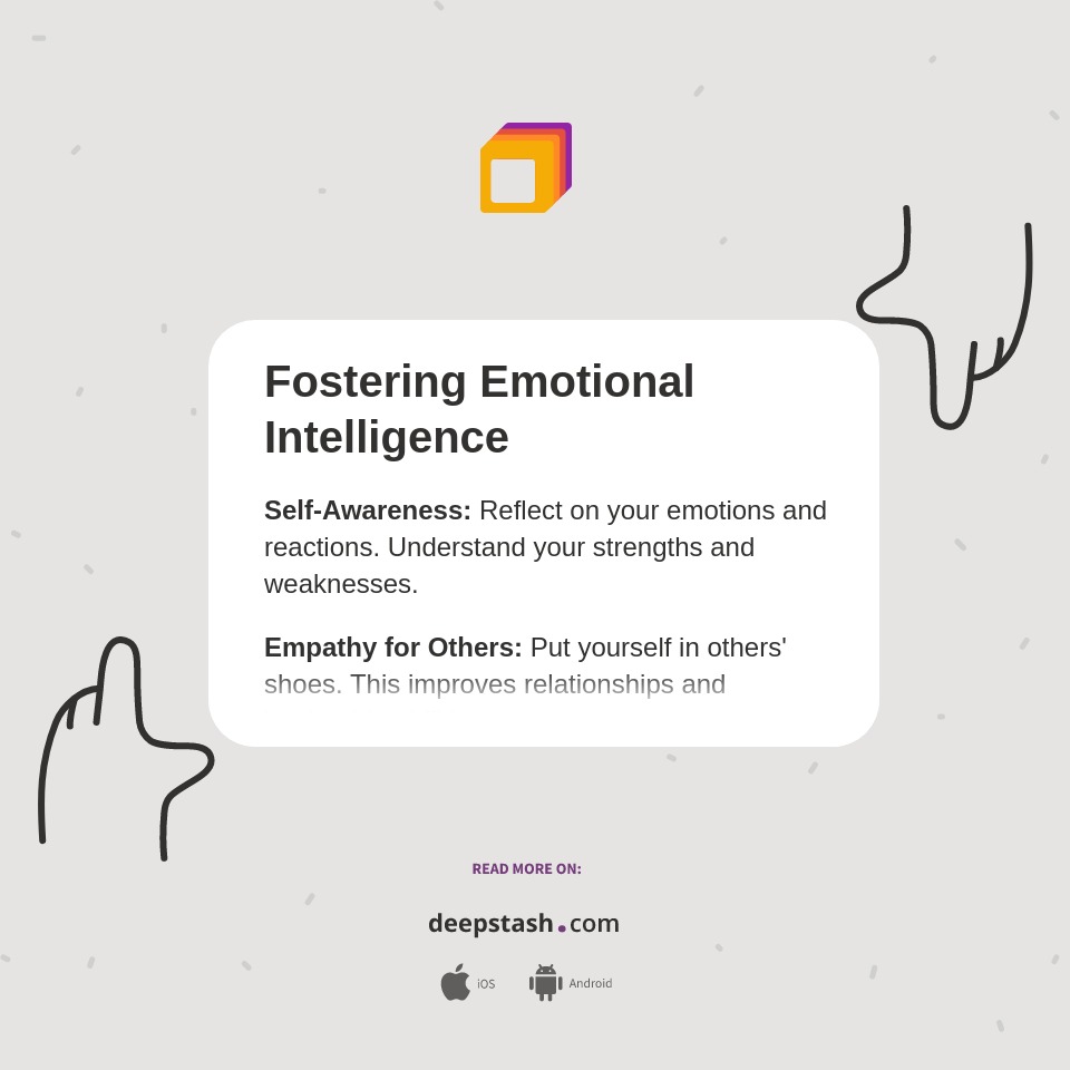 Fostering Emotional Intelligence - Deepstash